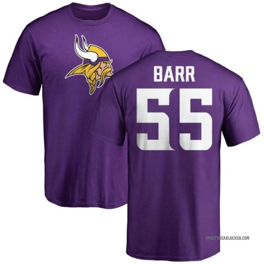 Anthony Barr Purple Name & Number T-Shirt - Sports Gear Locker